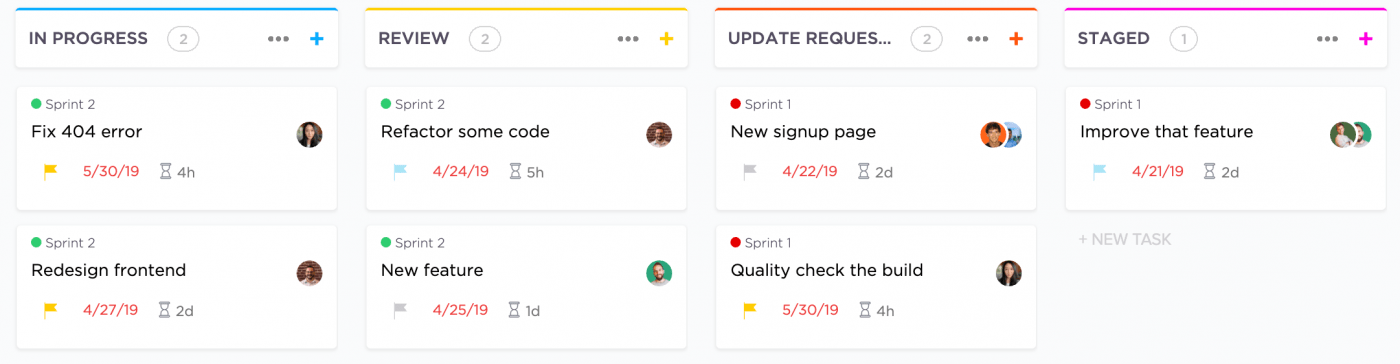 How to Build and Use a Scrum Board (With Examples) | ClickUp