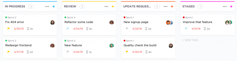 How to Build and Use a Scrum Board (With Examples) | ClickUp