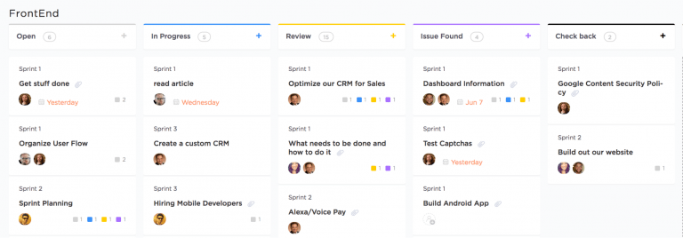 How to Build and Use a Scrum Board (With Examples) | ClickUp