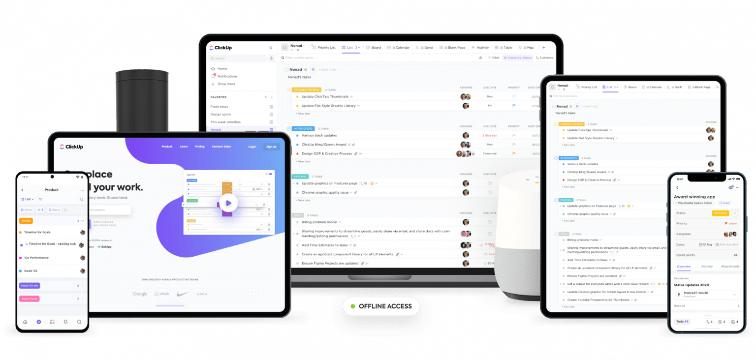 Clickup Project Management Template Aponex