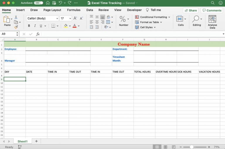 How To Create a Timesheet in Excel (Guide with Templates) | ClickUp