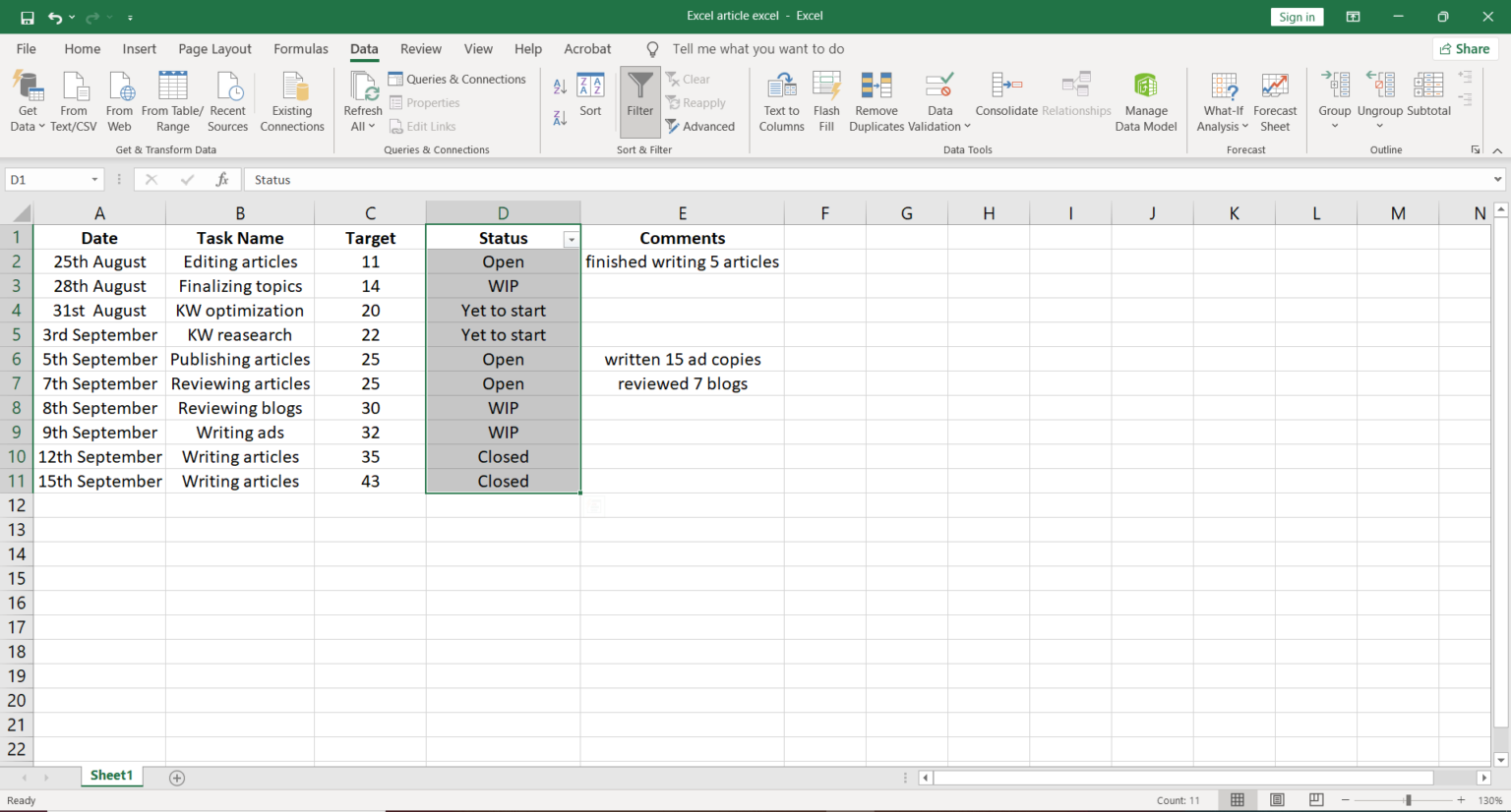 How To Create a To Do List in Excel (With Templates) | ClickUp