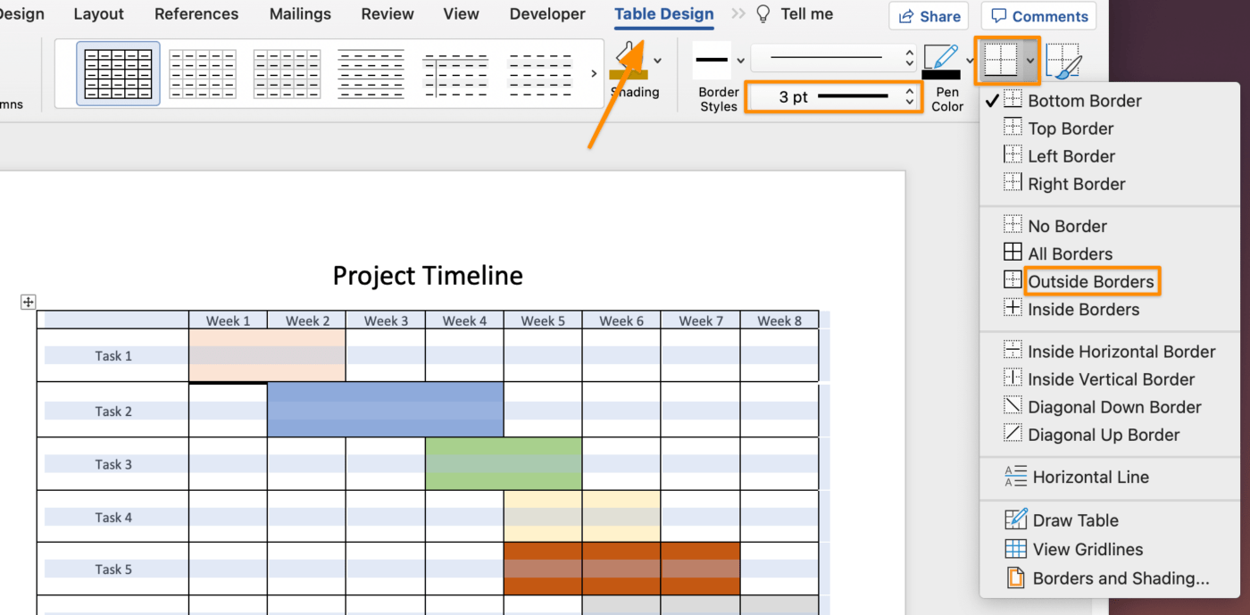 Gantt Table In Word Brokeasshome