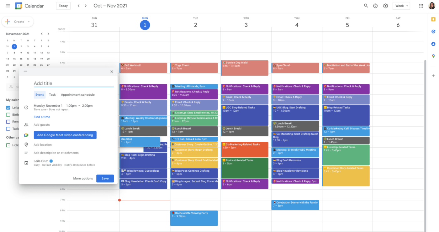 Clickup Google Calendar Customize And Print