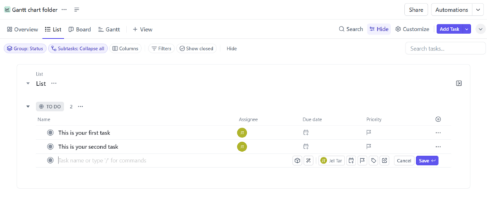 How to Create a Gantt Chart for Project Management | ClickUp