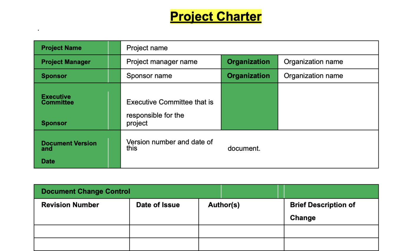 Project Charter Template Download Free Printable Form Templates And Letter