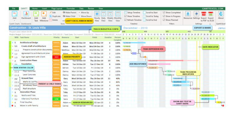 15 Free Simple Gantt Chart Templates in Excel & ClickUp