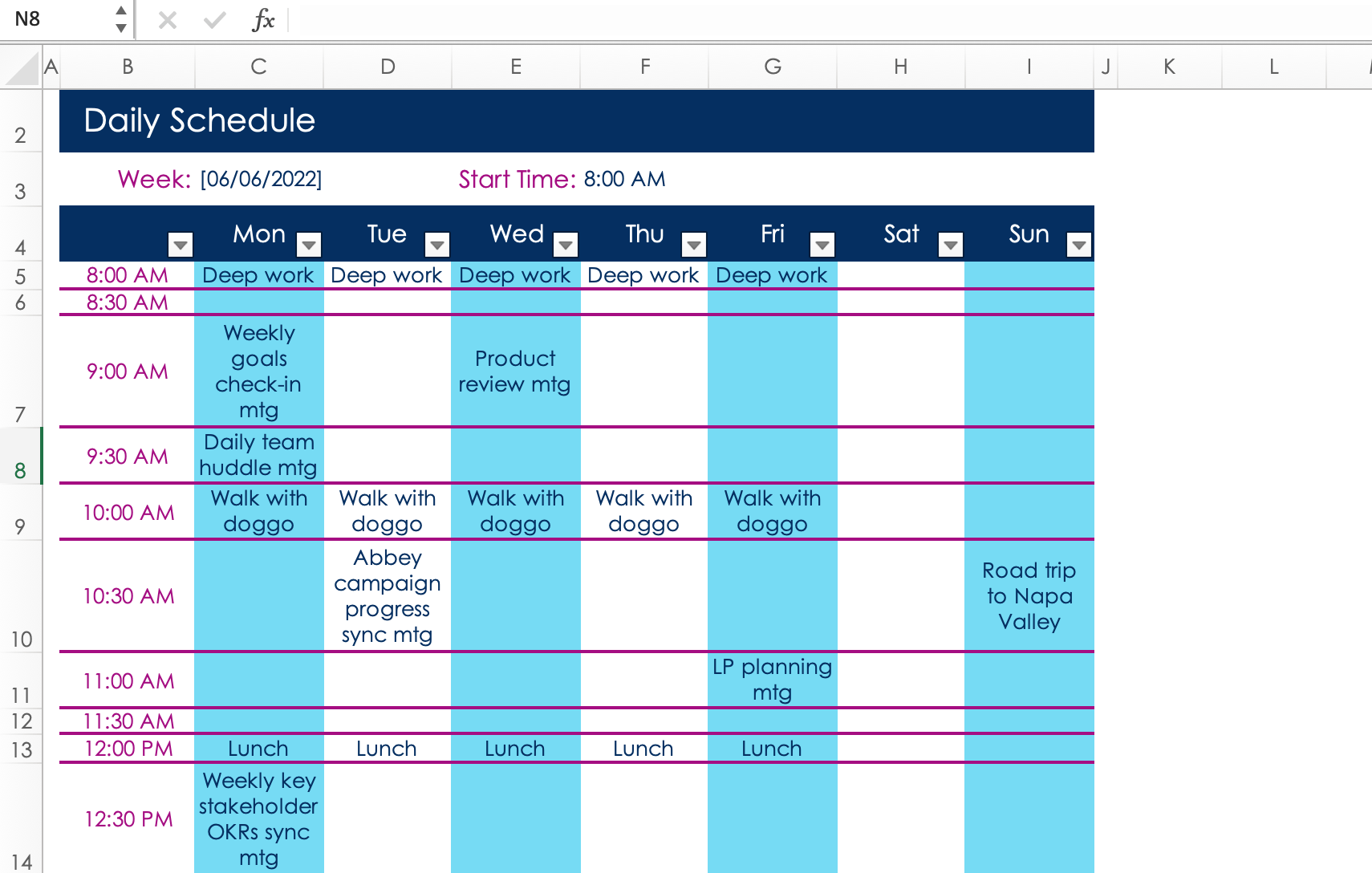 How To Make A Schedule In Excel With Templates ClickUp