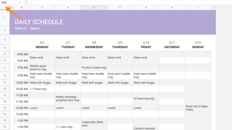 How To Make A Schedule On Google Sheets (with Templates) | Clickup