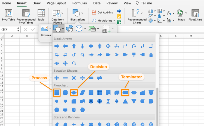 How to Create a Flowchart in Excel (Templates & Examples)