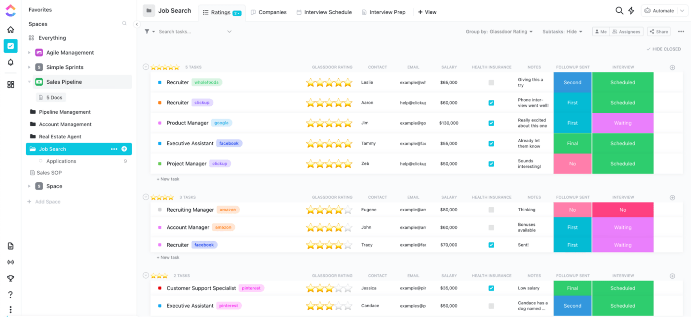 Clickup Crm Template