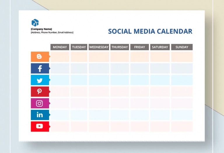 15 Free Content Calendar Templates for Social Media