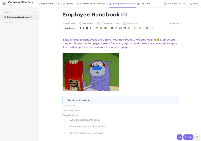 12 Employee Onboarding Examples For New Hires | ClickUp