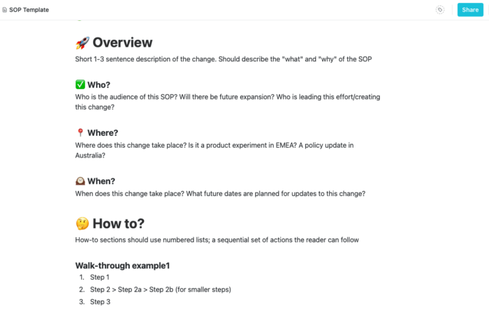10 Free SOP Templates and How to Write Your Own | ClickUp
