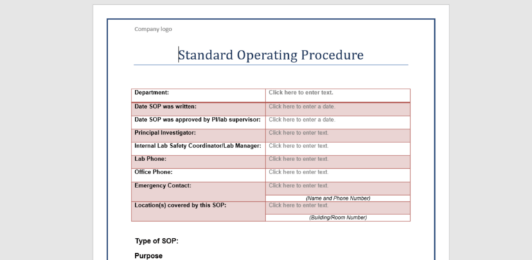 Free SOP Templates & Formats (Standard Operating Procedures)