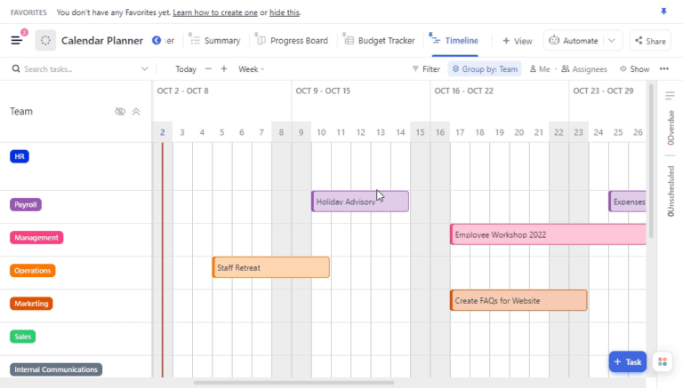 How to Make a Project Management Calendar for 2024 | ClickUp
