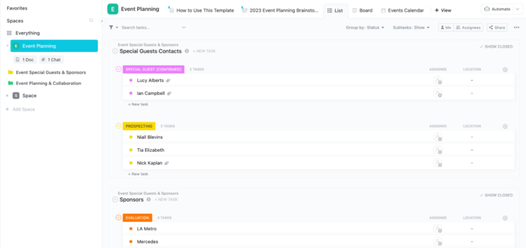 10 Free Event Planning Templates ClickUp Docs, Excel, & Word