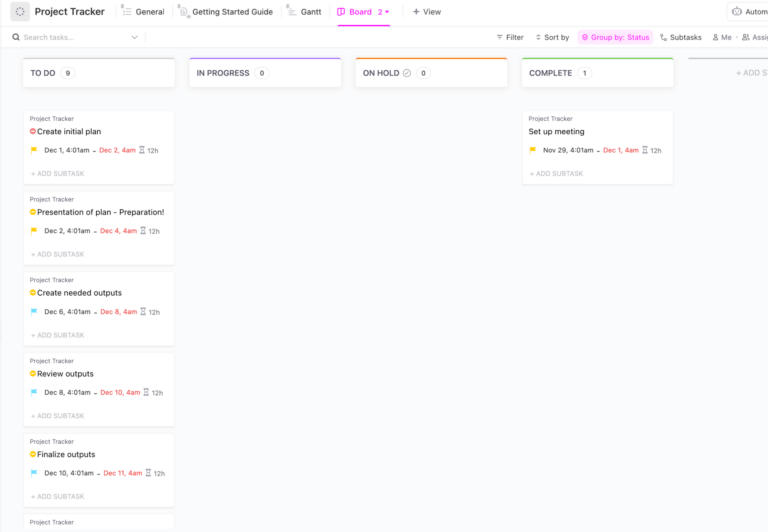 Free Project Progress Tracker Templates for Project Management
