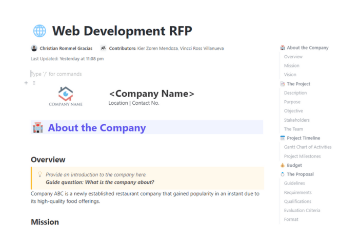 10 RFP Templates: Learn How to Write a Request For Proposal