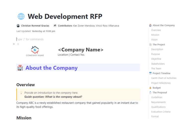 10 RFP Templates: Learn How to Write a Request For Proposal