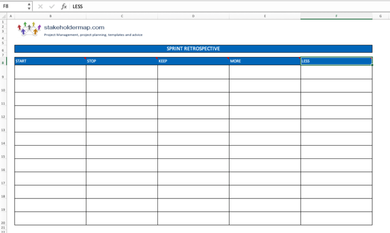 10 Free Agile Sprint Retrospective Templates In Excel And Word