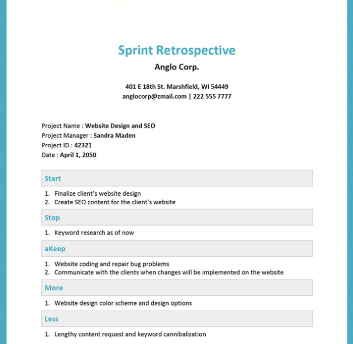 10 Free Agile Sprint Retrospective Templates in Excel & Word