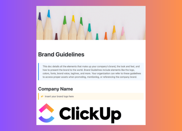 15 Free Branding Templates for Creative Teams | ClickUp