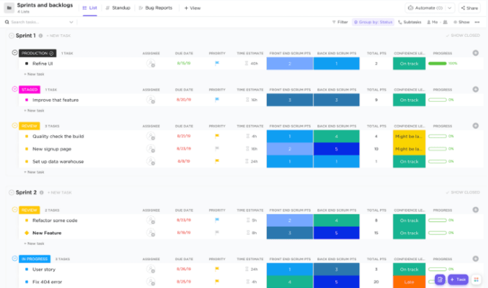 10 Sprint Planning Templates in ClickUp and Excel for Agile Scrum