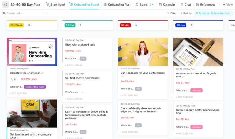 10 Employee Onboarding Templates in Excel & ClickUp