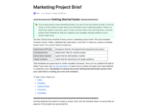 10 Free Project Brief Templates in Word & ClickUp Docs