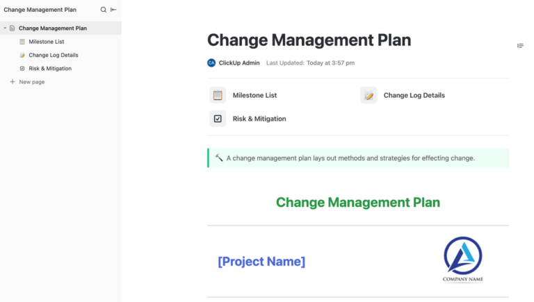 10 Change Management Templates With Example Plans | ClickUp