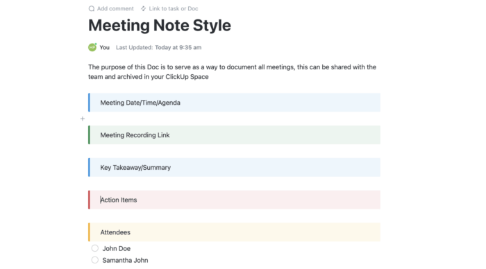 How to Write Meeting Minutes (With Free Templates!) | ClickUp
