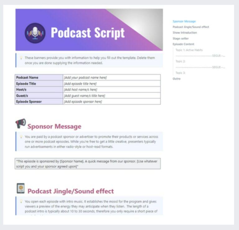10 Free Podcast Templates to Use for Your Next Episode | ClickUp