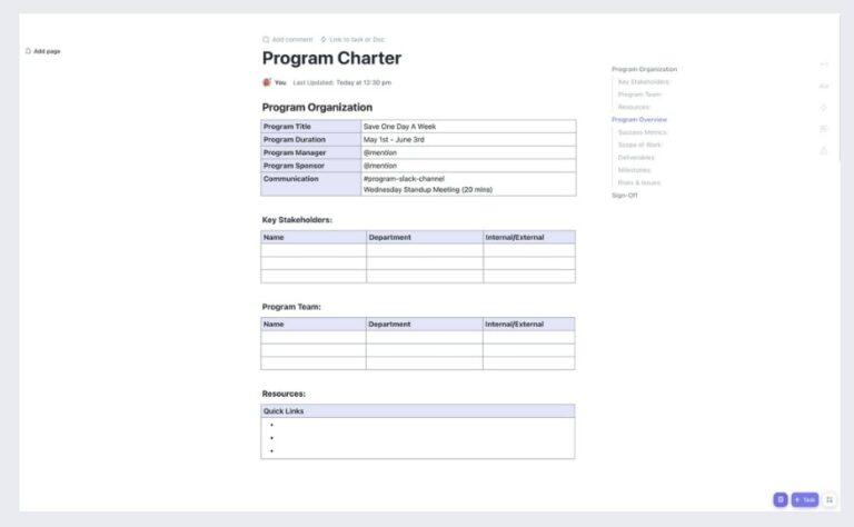 10 Free Program Management Templates With Plans & Processes