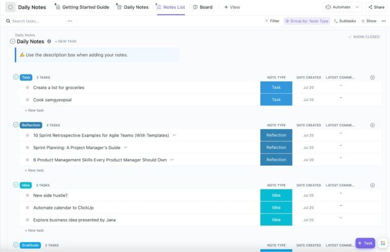 15 Free Evernote Templates for Note-Taking in 2025 | ClickUp