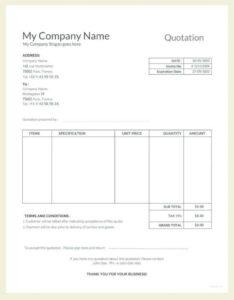 10 Free Business Price Quote Templates in Word & Excel