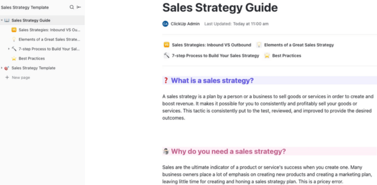 9 Free Sales Plan Templates for an Effective Sales Strategy | ClickUp