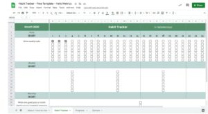 18 Free Habit Tracker Templates (Daily, Weekly & Monthly)