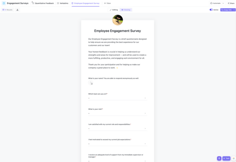 8 Free Questionnaire Templates and Examples | ClickUp