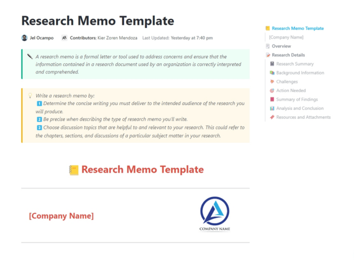 10 Free Memo Templates for Clear and Concise Communication | ClickUp