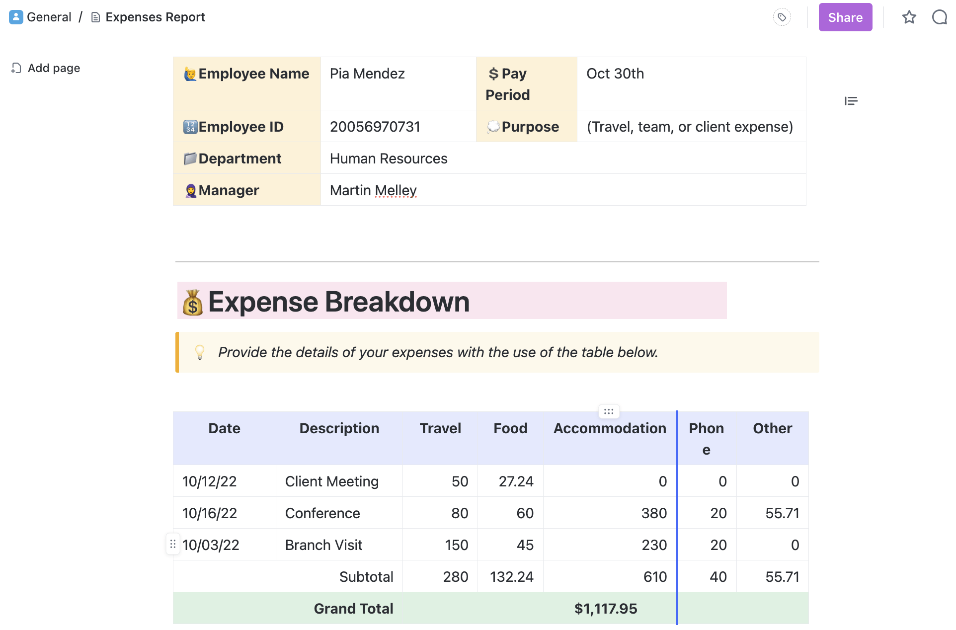 How to Create an Expense Report in Excel: Free Template