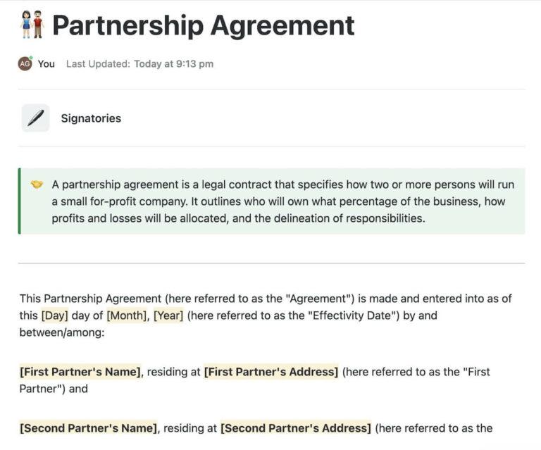 10 Free Collaboration Agreement Templates in Word & ClickUp