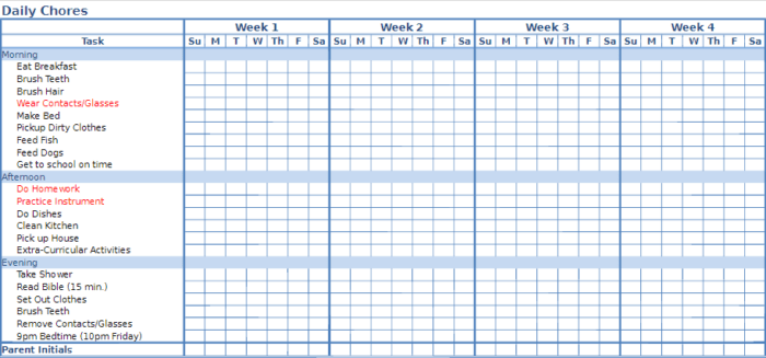 10 Free Chore Chart Templates to Get Things Done | ClickUp