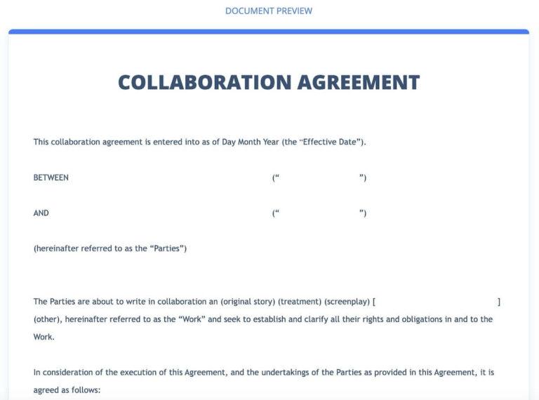 10 Free Collaboration Agreement Templates in Word & ClickUp