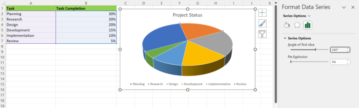 How to create a pie chart in Excel in one minute (or less)