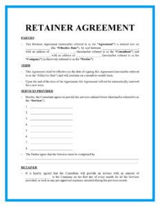 10 Free Retainer Agreement Templates in Word and ClickUp
