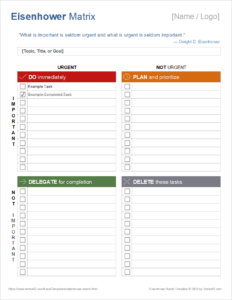 10 Free Eisenhower Matrix Templates in Excel & ClickUp