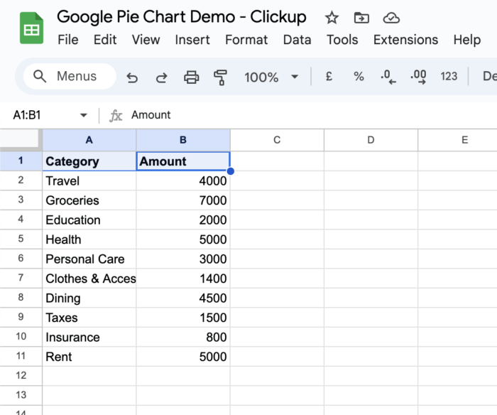 How To Make a Pie Chart in Google Sheets (Step-by-Step)
