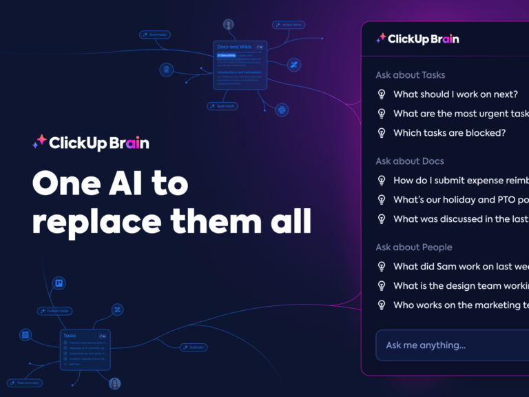 Introducing ClickUp Brain: The First AI Neural Network for Work