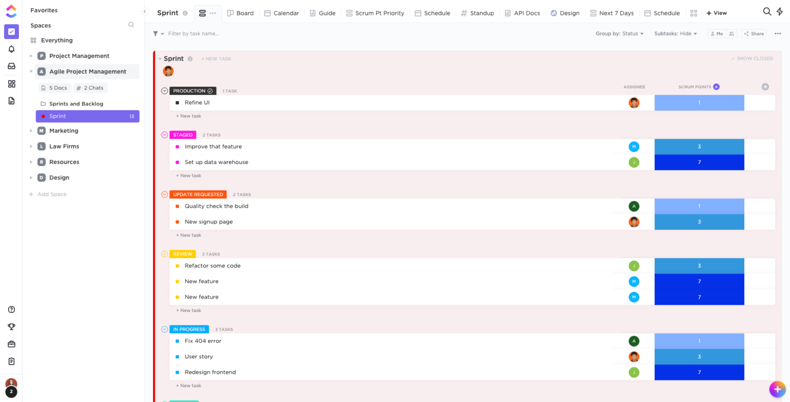 How to Build Agile Dashboards for Your Software Team | ClickUp
